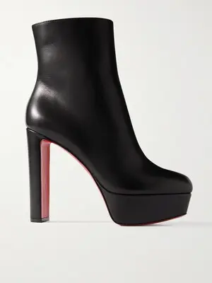 CHRISTIAN LOUBOUTIN Movida 130 Leather Platform Ankle Boots