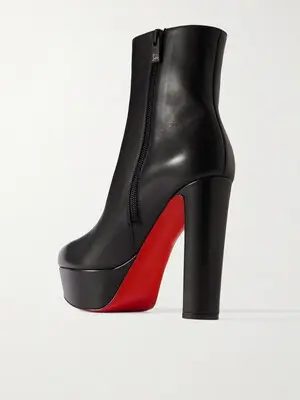 CHRISTIAN LOUBOUTIN Movida 130 Leather Platform Ankle Boots