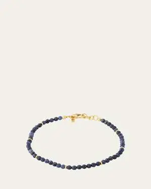 JAN LESLIE Jan Leslie 18K Gold Sapphire Beaded Bracelet Blue