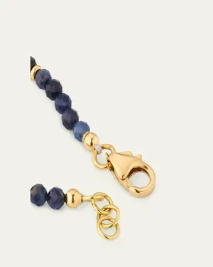 JAN LESLIE 18k Gold Sapphire Beaded Bracelet - Blue