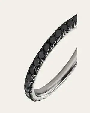 AARYAH Platinum And Rhodium Diamond Nero Eternity Ring