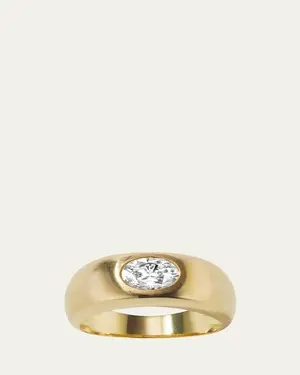 AARYAH 18k Natural Diamond Shani Ring - Yellow Gold