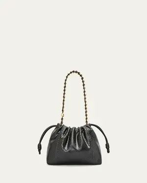 Loewe Flamenco Python Shoulder Bag - Black
