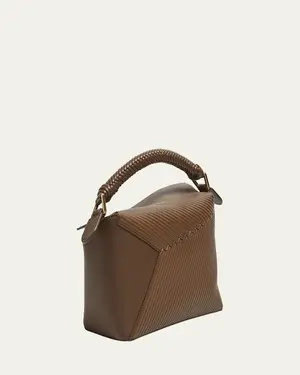 Loewe Puzzle Edge Small Calfskin Top-handle Bag