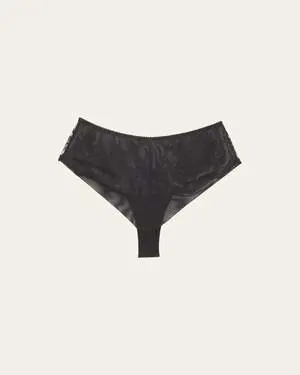 Simone Perele Intrigue Embroidered Tulle Boyshorts - Black