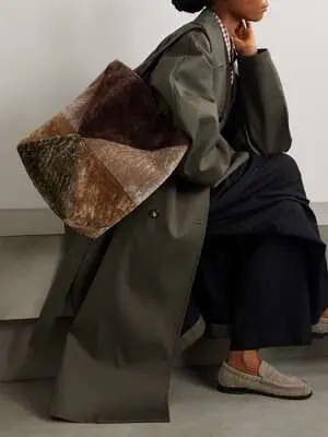 Loewe Puzzle Fold Convertible Shearling Tote
