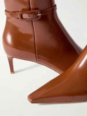 GIANVITO ROSSI Tokio 55 Leather Ankle Boots - Brown