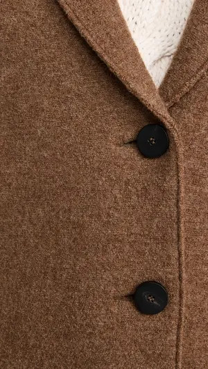 Harris Wharf London Boiled Wool Overcoat - Caramel Melange