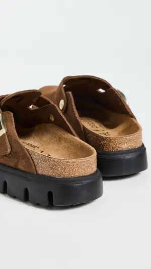 BIRKENSTOCK Boston Chunky Clogs - Dark Tea