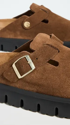 BIRKENSTOCK Boston Chunky Clogs - Dark Tea