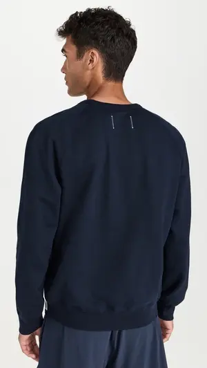 Reigning Champ Midweight Terry Crewneck - Navy