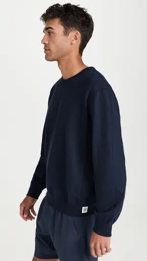 Reigning Champ Midweight Terry Crewneck - Navy