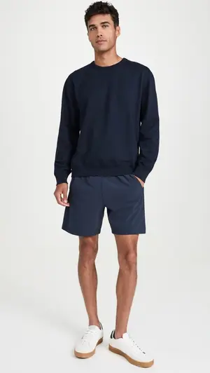 Reigning Champ Midweight Terry Crewneck - Navy