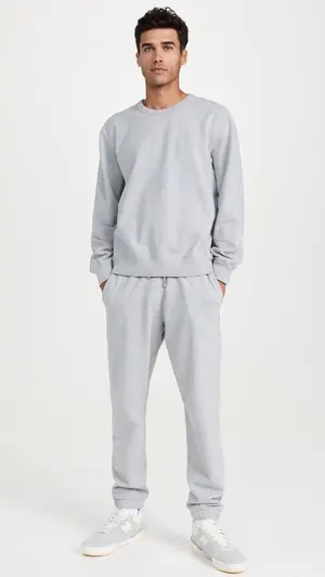 Reigning Champ Midweight Terry Crewneck - Heather Grey