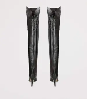 Chloé Leather Eve Over-the-knee Boots 85 - Black