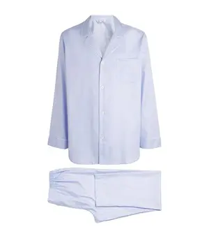 Zimmerli Sea Island Cotton Pyjama Set - Blue