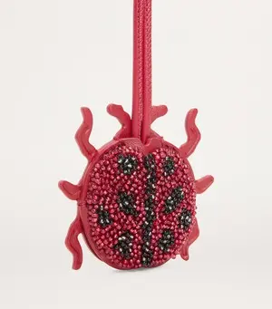 Loewe Beaded Ladybug Charm - Red
