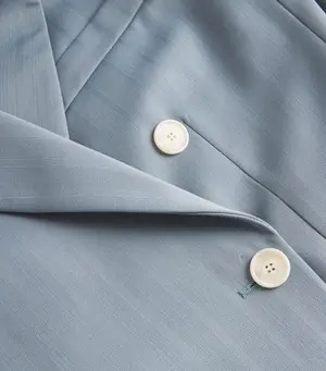 Stella McCartney Wool Double-breasted Blazer - Blue