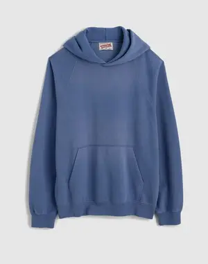 Madewell The Mccarren Midweight Raglan-sleeve Hoodie Sweatshirt - Blue Iris