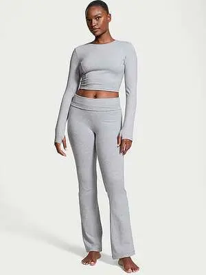 Victoria's Secret Angel Essentials Cotton Foldover Flare Legging - Print