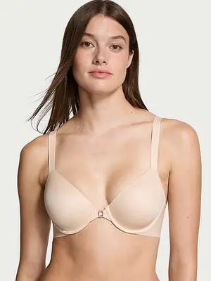 Victoria's Secret Body Victoria Smooth Lightly Lined Front-close Full-coverage Bra - Beige