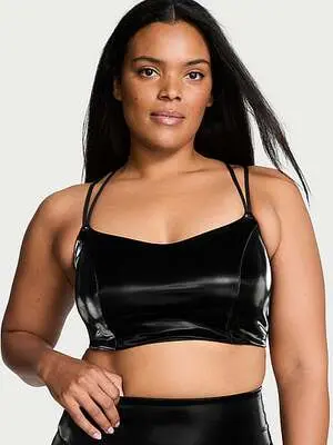 Victoria's Secret Vsx Elevate™ Stretch-comfort Strappy-back Sports Bra - Black