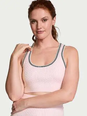 Victoria's Secret Luxe Cable-knit Bralette Pink