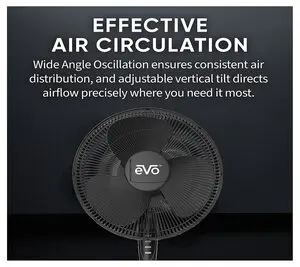 Evo 16' Powerful Cooling Aromatherapy Fan W/ Os Illation