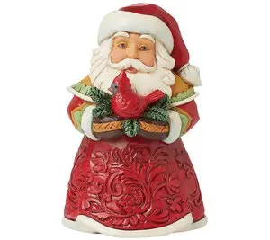 JIM SHORE Mini Santa With Cardinal - One-color