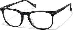Zenni Square Full Rim Eyeglasses Universal Bridge Fit - Black