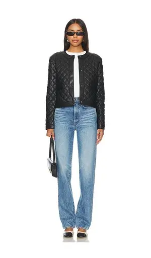 Steve Madden Martine Quilted Faux Leather Jacket