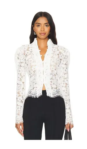SAU LEE Roberta Lace Top - Ivory