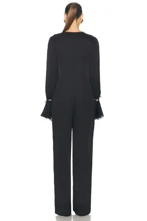 Saint Laurent Tie-front Long Jumpsuit