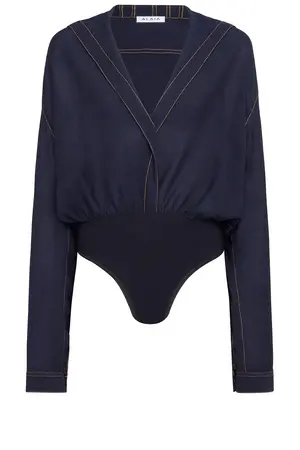 Alaia Contrast Stitching Tops