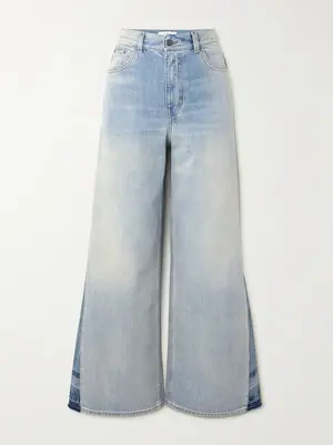 Vintage Wash Wide-Leg Jeans