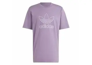 Adidas Adicolor Outline Trefoil Tee Shirt - Shadow Violet