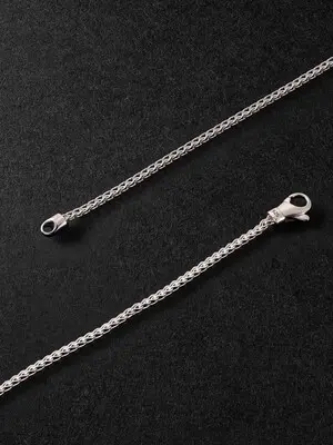 John Hardy Sterling Sapphire Id Tag Pendant Necklace - Silver