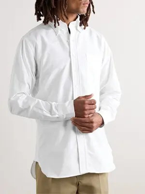 DRAKE'S Slim-fit Button-down Collar Cotton Oxford Shirt