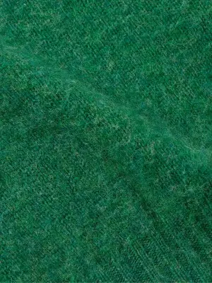 DRAKE'S Brushed Shetland Wool Crew-neck Sweater - Green