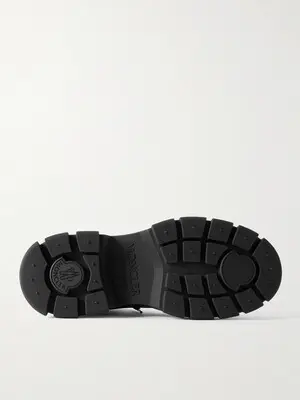 Moncler Hevea City Leather Boots - Black