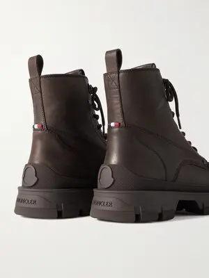 Moncler Hevea City Leather Boots - Brown