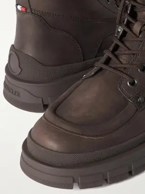 Moncler Hevea City Leather Boots - Brown
