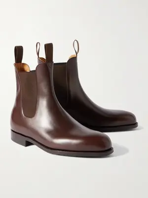 J.M. WESTON Leather Chelsea Boots - Brown