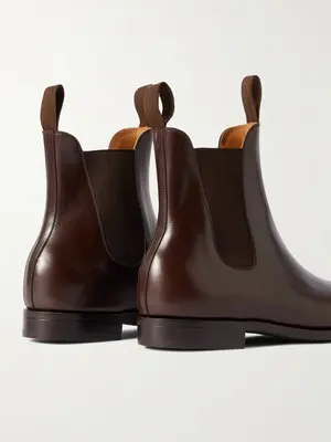 J.M. WESTON Leather Chelsea Boots - Brown