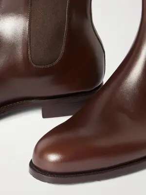 J.M. WESTON Leather Chelsea Boots - Brown