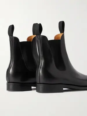 J.M. WESTON Leather Chelsea Boots - Black