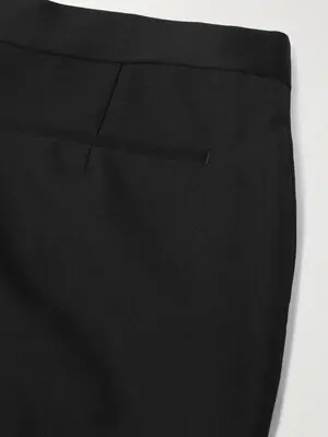 Zegna Straight-leg Satin-trimmed Wool And Mohair-blend Tuxedo Trousers