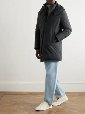 Zegna Quilted Padded Shell Hooded Down Jacket