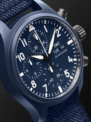 IWC SCHAFFHAUSEN Pilot’s Top Gun Oceana Automatic Chronograph 41.9mm Watch - Blue