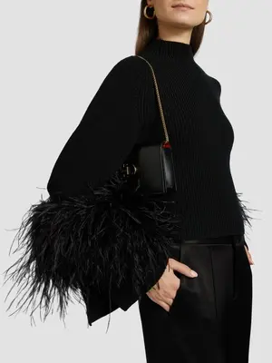 Lapointe Merino Wool Feather-cuff Sweater